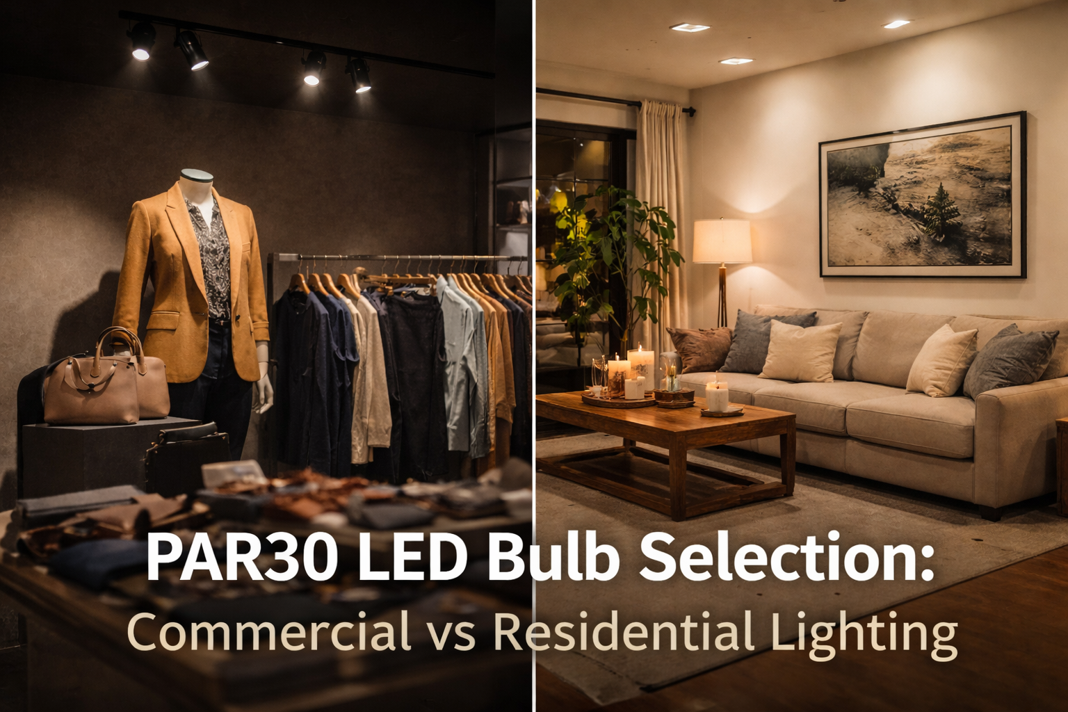 PAR30 LED Bulb Selection: Commercial vs Residential Lighting